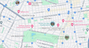 Mapa y calles en el distrito de San Isidro - Provincia de Lima - Urbano ...