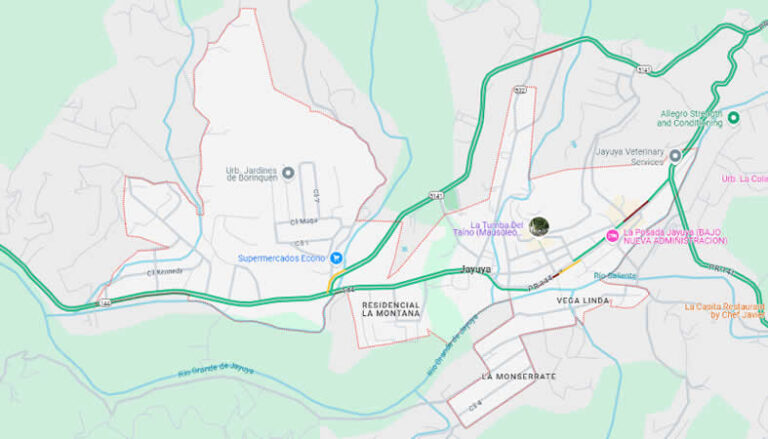 Mapa y calles, información general del municipio Jayuya - Urbano Cotidiano