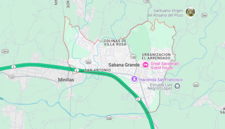 Mapa y calles, información general del municipio Sabana Grande - Puerto ...