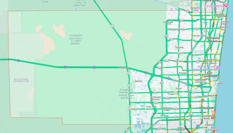 Mapa y calles, información general del Condado de Broward (Florida ...