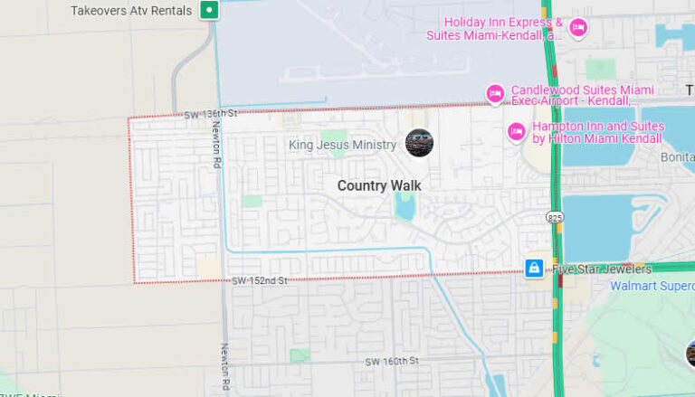 Mapa y calles, información general de Country Walk (Miami-Dade ...