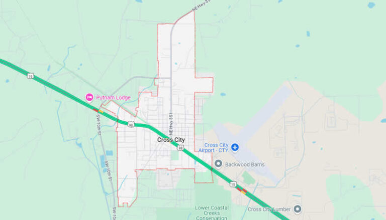 Mapa y calles, información general de Cross City (Florida) - Urbano ...