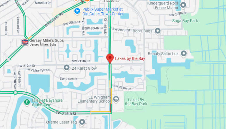 Mapa y calles, información general de Lakes by the Bay (Miami-Dade ...