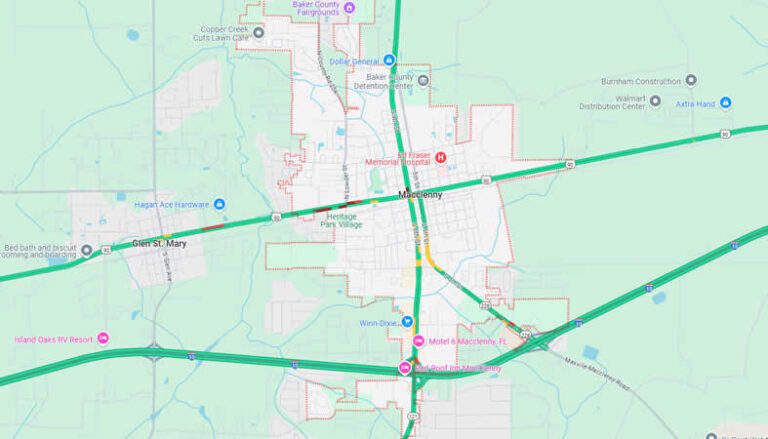 Mapa y calles, información general de Macclenny (Florida) - Urbano ...