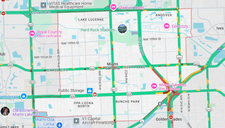 Mapa y calles, información general de Miami Gardens - Urbano Cotidiano