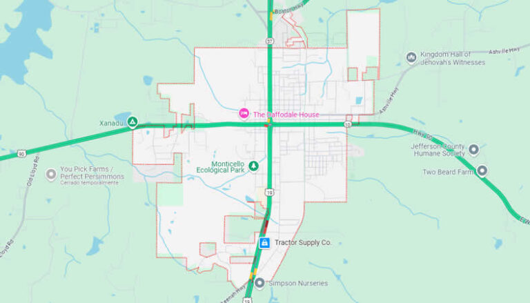 Mapa y calles, información general de Monticello (Florida) - Urbano ...