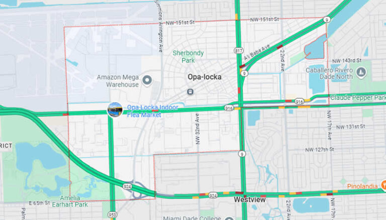 Mapa y calles, información general de Opa-locka (Miami-Dade) - Urbano ...