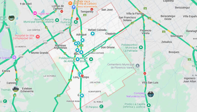 Mapa Y Calles Información General Del Partido Almirante Brown Buenos