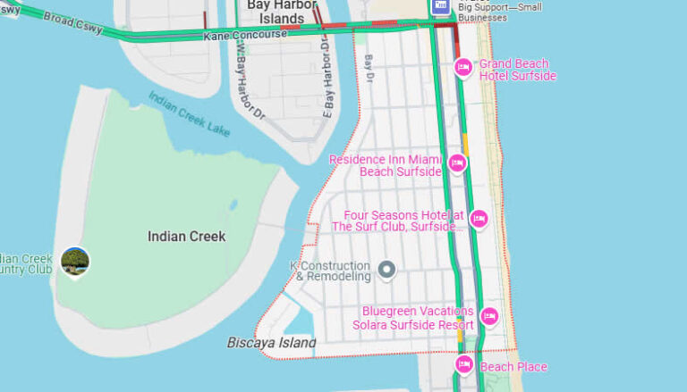 Mapa y calles, información general de Surfside (Miami-Dade) - Urbano ...