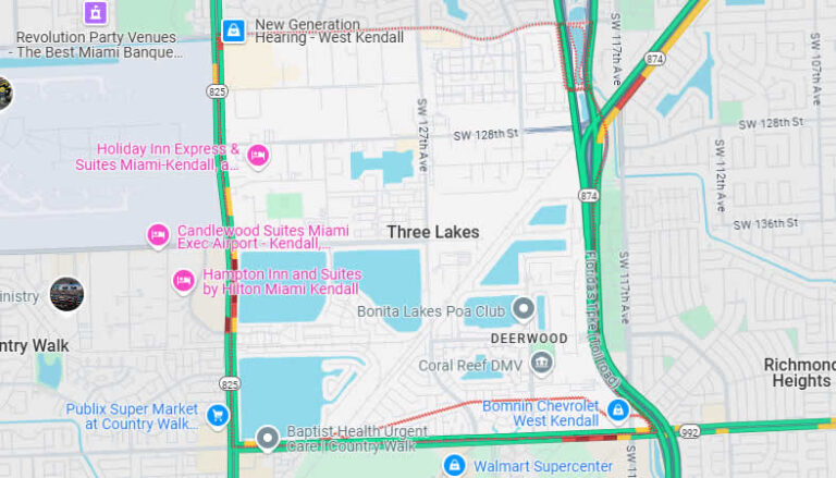 Mapa y calles, información general de Three Lakes (Florida) - Urbano ...