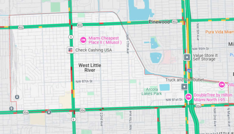 Mapa y calles, información general de West Little River (Miami-Dade ...