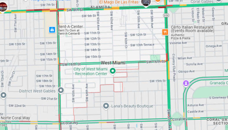 Mapa y calles, información general de West Miami - Urbano Cotidiano