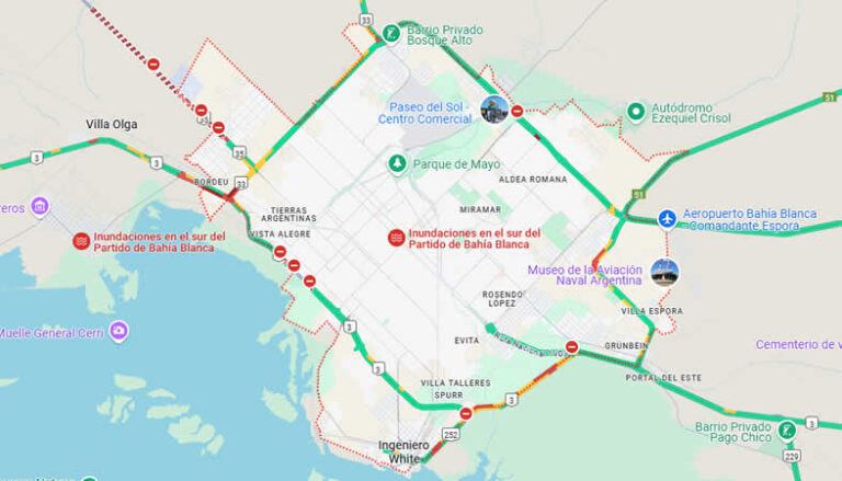 Mapa y calles, información general de Bahía Blanca - Urbano Cotidiano