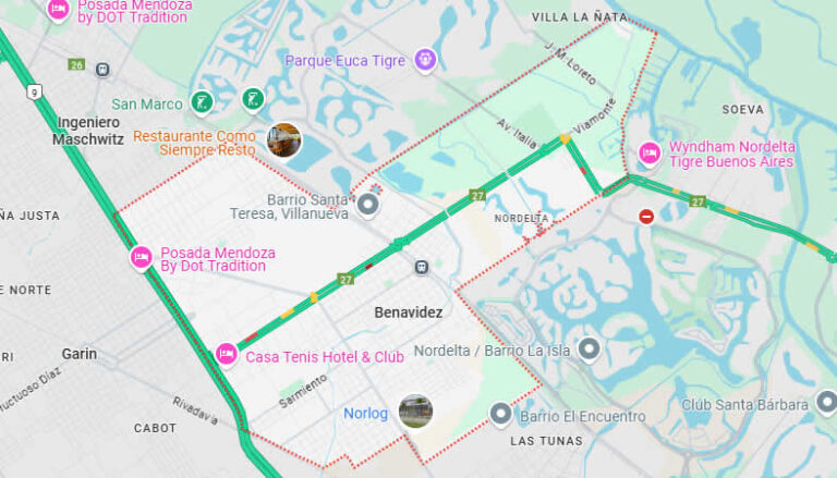Mapa y calles, información general de Benavídez (Buenos Aires) - Urbano ...