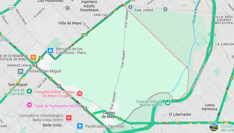 Mapa y calles, información general de Campo de Mayo - Urbano Cotidiano