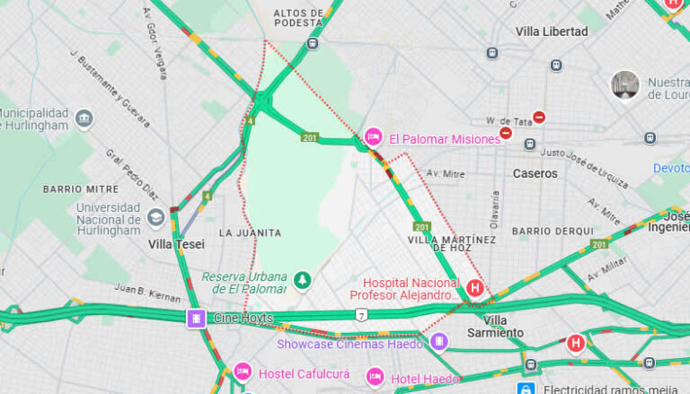 Mapa y calles, información general de El Palomar - Urbano Cotidiano