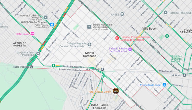 Mapa y calles, información general de Martín Coronado - Urbano Cotidiano