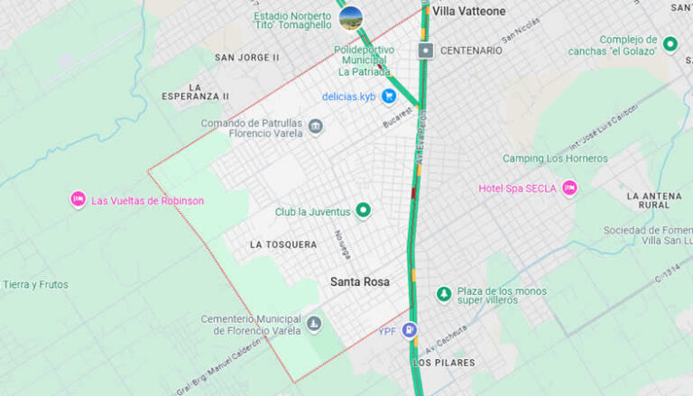 Mapa y calles, información general de Villa Santa Rosa (Buenos Aires ...